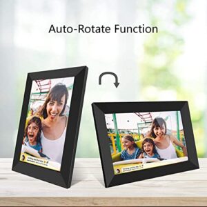 FRAMEO 10.1 Inch Smart WiFi Digital Photo Frame 1280x800 IPS LCD Touch Screen, Auto-Rotate Portrait and Landscape, Built in 16GB Memory, Share Moments Instantly via Frameo App from Anywhere