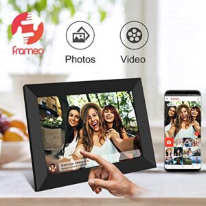 FRAMEO 10.1 Inch Smart WiFi Digital Photo Frame 1280x800 IPS LCD Touch Screen, Auto-Rotate Portrait and Landscape, Built in 16GB Memory, Share Moments Instantly via Frameo App from Anywhere