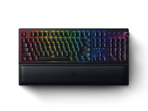 razer blackwidow v3 pro mechanical wireless gaming keyboard: yellow mechanical switches – linear & silent – chroma rgb lighting – doubleshot abs keycaps – transparent switch housing – bluetooth/2.4ghz