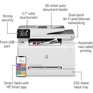 HP Color LaserJet Pro M283fdw Wireless All-in-One Laser Printer, Remote Mobile Print, Scan & Copy, Duplex Printing, Works with Alexa (7KW75A)