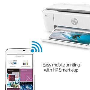 HP DeskJet 3755 Compact All-in-One Wireless Printer, HP Instant Ink, Works with Alexa - Stone Accent (J9V91A)