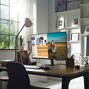 SAMSUNG M5 Series 32-Inch FHD 1080p Smart Monitor & Streaming TV (Tuner-Free), Netflix, HBO, Prime Video, & More, Apple Airplay, Bluetooth, Built-in Speakers, Remote Included (LS32AM500NNXZA)