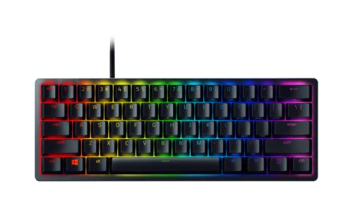 Razer Huntsman Mini 60% Gaming Keyboard: Fast Keyboard Switches - Linear Optical Switches - Chroma RGB Lighting - PBT Keycaps - Onboard Memory - Classic Black