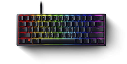 Razer Huntsman Mini 60% Gaming Keyboard: Fast Keyboard Switches - Linear Optical Switches - Chroma RGB Lighting - PBT Keycaps - Onboard Memory - Classic Black