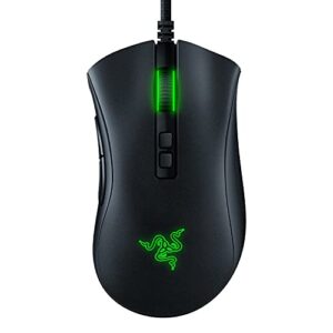 razer deathadder v2 gaming mouse: 20k dpi optical sensor – fastest gaming mouse switch – chroma rgb lighting – 8 programmable buttons – rubberized side grips – classic black