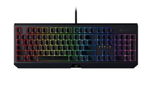 razer blackwidow mechanical gaming keyboard: green mechanical switches, tactile & clicky, chroma rgb lighting, anti-ghosting, programmable macro functionality