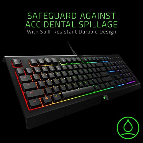 Razer Cynosa Chroma Gaming Keyboard: Individually Backlit RGB Keys - Spill-Resistant Design - Programmable Macro Functionality - Quiet & Cushioned