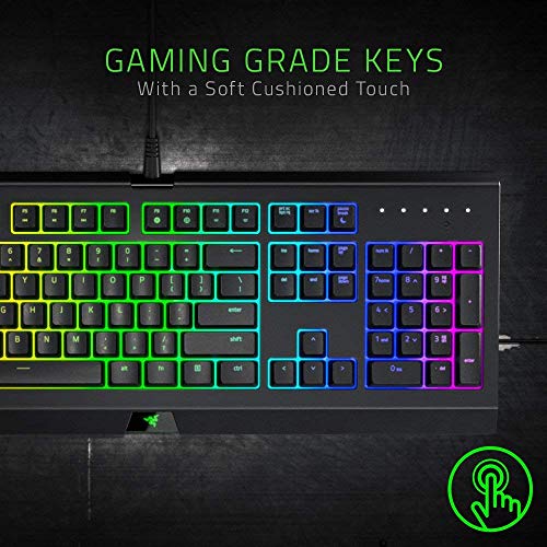 Razer Cynosa Chroma Gaming Keyboard: Individually Backlit RGB Keys - Spill-Resistant Design - Programmable Macro Functionality - Quiet & Cushioned