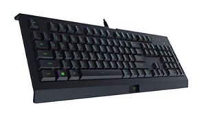 razer cynosa lite gaming keyboard: customizable single zone chroma rgb lighting – spill-resistant design – programmable macro functionality – quiet & cushioned