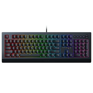 razer cynosa v2 gaming keyboard: customizable chroma rgb lighting – individually backlit keys – spill-resistant design – programmable macro functionality – dedicated media keys