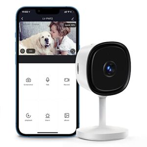 laview 3mp cameras for home security,2k indoor security camera for baby/elder/pet with clear night vision,24/7 live video,motion detection,2 way audio,us cloud/sd card storage,compatible with alexa