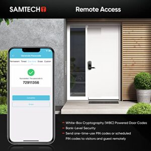 Smart Lock, Keyless Entry Door Lock, Fingerprint Door Lock, Digital Door Lock, Smart Lock for Front Door, Bluetooth Electronic Door Lock (Powered by Sifely)