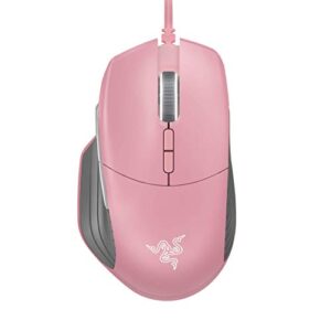 razer basilisk gaming mouse: 16,000 dpi optical sensor – chroma rgb lighting – 8 programmable buttons – mechanical switches – customizable scroll resistance – quartz pink