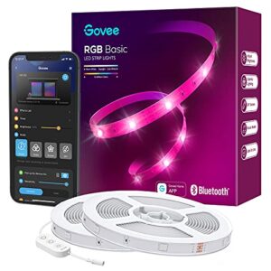 govee rgb led strip lights, 65.6ft bluetooth led lights with app control, 64 scenes and music sync, led lights for bedroom, living room, kitchen, party, color changing light strip 2 rolls of 32.8ft