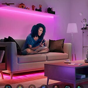 Govee RGB LED Strip Lights, 65.6ft Bluetooth LED Lights with App Control, 64 Scenes and Music Sync, LED Lights for Bedroom, Living Room, Kitchen, Party, Color Changing Light Strip 2 Rolls of 32.8ft