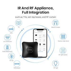 Broadlink RM4 pro Smart IR/RF Remote Control Hub with Sensor Cable-WiFi IR/RF Blaster for Smart Home Automation, TV, Curtain, Shades Remote, Works with Alexa, Google Assistant, IFTTT (RM4 pro S)