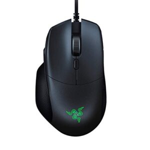 razer basilisk essential gaming mouse: 6400 dpi optical sensor – chroma rgb lighting – 7 programmable buttons – mechanical switches – classic black