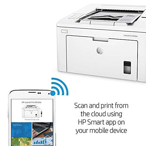 HP LaserJet Pro M203dw Wireless Monochrome Printer with built-in Ethernet & 2-sided printing, works with Alexa (G3Q47A)