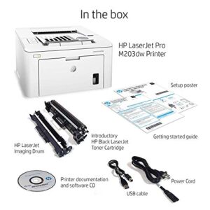 HP LaserJet Pro M203dw Wireless Monochrome Printer with built-in Ethernet & 2-sided printing, works with Alexa (G3Q47A)