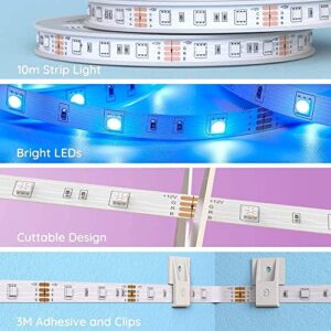 Govee Smart LED Strip Lights, 32.8ft WiFi LED Light Strip with App and Remote Control, Works with Alexa and Google Assistant, Music Sync Lights for Bedroom, Kitchen, TV, Party ( 2 Rolls of 16.4ft)