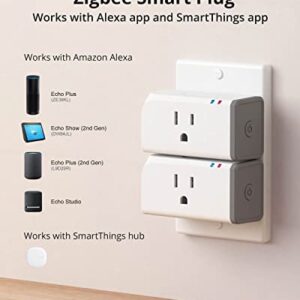 SONOFF S31 Lite 15A Zigbee Smart Plug ETL Certified, Works with SmartThings, and Amazon Echo Plus, Hub Needed for Amazon Alexa 2-Pack