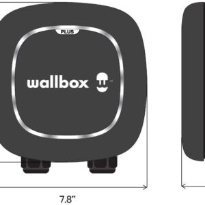 Wallbox Pulsar Plus Level 2 Electric Vehicle Smart Charger - 40 Amp NEMA Ultra Compact, WiFi, Bluetooth, Alexa and Google Home - 25 Foot Cable - UL Certified - Indoor/Outdoor