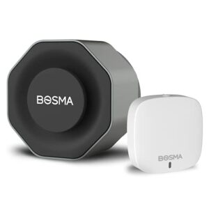 bosma aegis smart door lock w/wifi gateway, auto-unlock & auto-lock, remote control, app-less guest access, break-in detection, works with alexa & google, fits your existing single-cylinder deadbolt