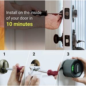 Bosma Aegis Smart Door Lock w/WiFi Gateway, Auto-Unlock & Auto-Lock, Remote Control, APP-Less Guest Access, Break-in Detection, Works with Alexa & Google, Fits Your Existing Single-Cylinder Deadbolt