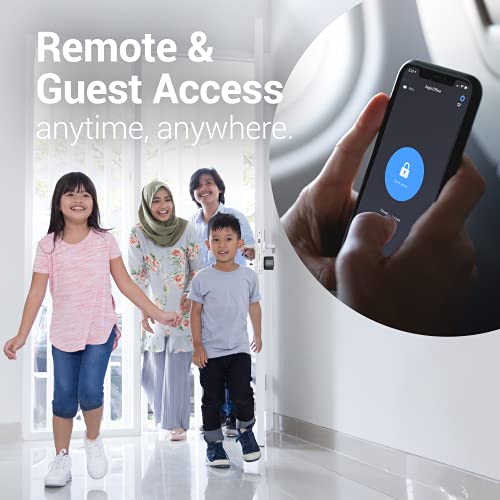 Bosma Aegis Smart Door Lock w/WiFi Gateway, Auto-Unlock & Auto-Lock, Remote Control, APP-Less Guest Access, Break-in Detection, Works with Alexa & Google, Fits Your Existing Single-Cylinder Deadbolt