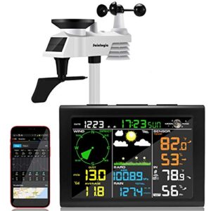 sainlogic professional wifi weather station with outdoor sensor, internet wireless weather station with rain gauge, weather forecast, wind gauge, wunderground