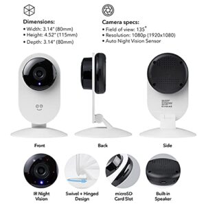 Geeni Glimpse 1080p WiFi HD Smart Camera – Indoor Home Security Camera – No Hub Required – Voice Control – Motion Detection Camera – Smart Camera Compatible