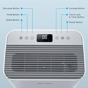 Govee Smart WiFi Dehumidifier for Basement, 50 Pint Dehumidifiers for Home Bedroom, Energy Star Dehumidifier with Drain Hose, Works with Alexa, Intelligent Humidity Control, 24H Timer