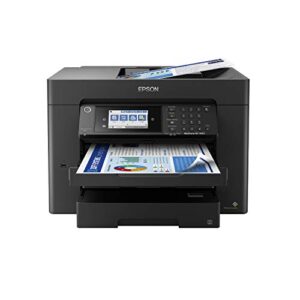 epson workforce pro wf-7840 wireless all-in-one wide-format printer with auto 2-sided print up to 13″ x 19″, copy, scan and fax, 50-page adf, 500-sheet paper capacity, 4.3″ screen