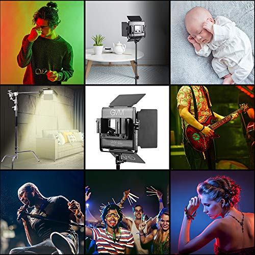 GVM RGB LED Video Lighting Kit, 800D Studio Video Lights with APP Control, Video Lighting Kit for YouTube Photography Lighting, 3 Packs Led Light Panel, 3200K-5600K, 8 Kinds of The Scene Lights