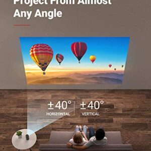 Anker NEBULA Capsule Max, Pint-Sized Wi-Fi Mini Projector, 200 ANSI Lumen Portable Projector, Native 720p HD, 8W Speaker, Movie Projector, 100 Inch Picture, 4Hr Video Playtime, Home Theater