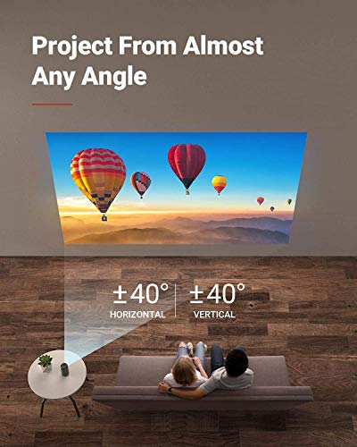 Anker NEBULA Capsule Max, Pint-Sized Wi-Fi Mini Projector, 200 ANSI Lumen Portable Projector, Native 720p HD, 8W Speaker, Movie Projector, 100 Inch Picture, 4Hr Video Playtime, Home Theater