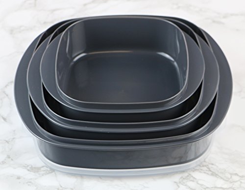 Reston Lloyd Microwave Cookware & Storage, Adjustable Vent on Lids Cookware Set, Multiple Sizes, Gray