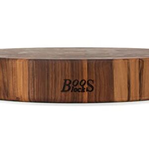 John Boos Block WAL-CCB183-R Classic Collection Walnut Wood End Grain Round Chopping Block, 18 Inches Round x 3 Inches