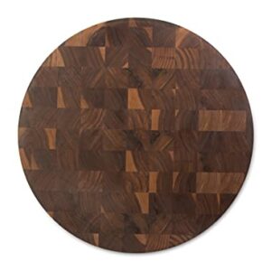 John Boos Block WAL-CCB183-R Classic Collection Walnut Wood End Grain Round Chopping Block, 18 Inches Round x 3 Inches