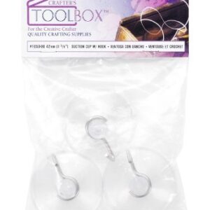 Darice Suction Cup with Hooks, 42mm, Clear (1050-06)