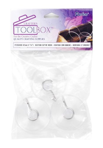 Darice Suction Cup with Hooks, 42mm, Clear (1050-06)