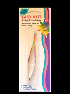 tooltron easykut rainbow spring action scissor, silver