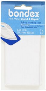 wrights 230002030b iron-on mending fabric 6-1/2″x14″-white