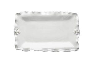 abigails fleur de lis white rectangular platter, 11.5″x19″x2.5″, multi