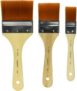 royal brush golden taklon paint brushs, assorted sizes, set of 3