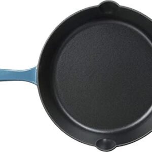 Cuisinart CI22-24BG Chef's Classic Enameled Cast Iron Round Fry Pan, 10-Inch, Provencal Blue