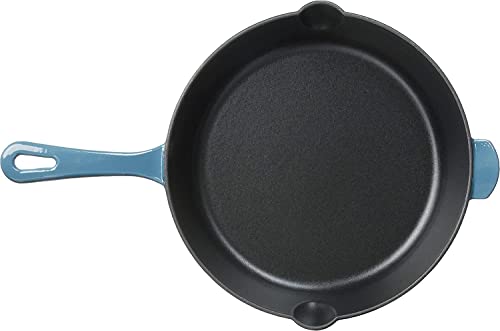 Cuisinart CI22-24BG Chef's Classic Enameled Cast Iron Round Fry Pan, 10-Inch, Provencal Blue