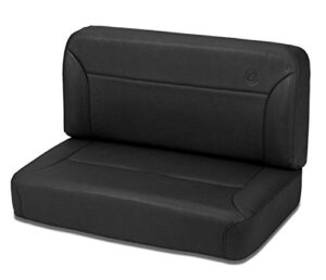 bestop 3943715 black denim trailmax ii fixed bench rear seat – jeep 1955-1995 cj5, cj7 & wrangler