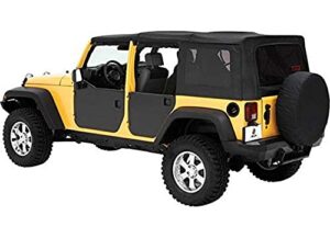 bestop 5180301 black element door enclosure kits for 2007-2018 wrangler jk 2-door & 4-door