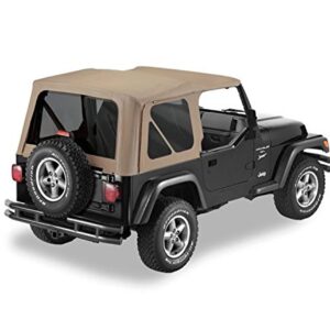 Bestop® 51180-33 Dark Tan Replace-a-Top Soft Top Tinted Windows-No door skins included-No frame hardware included- 1997-2002 Jeep Wrangler